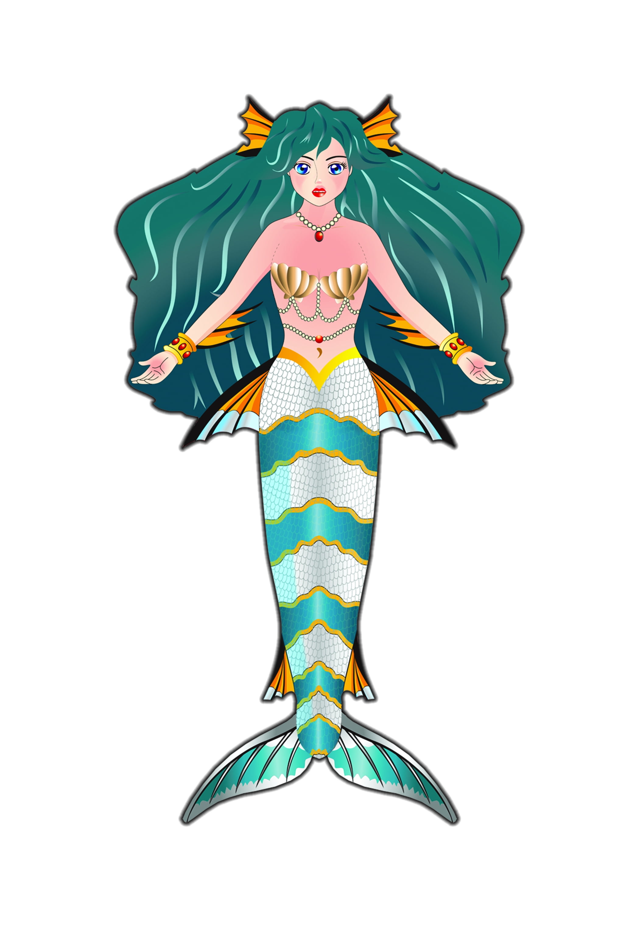 WindZone - Mermaid Supersized Nylon Kite - Walmart.com