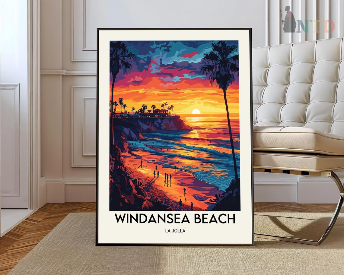 Windansea Beach Poster, Windansea Beachwindansea Beach Print, Windansea ...