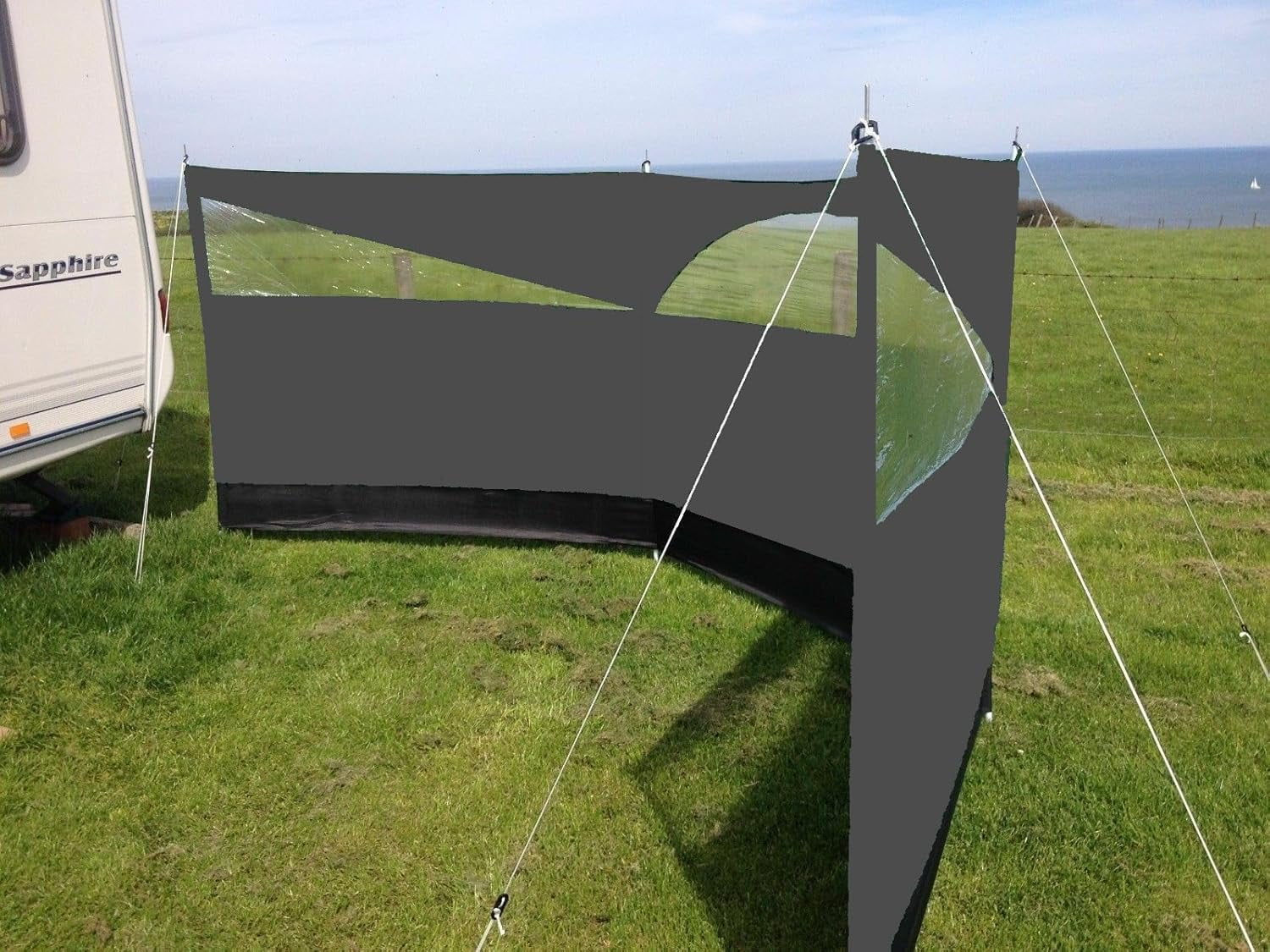 Windbreaker Privacy Camping Screen 3 Panel Blocker Garden Beach 197" x ...