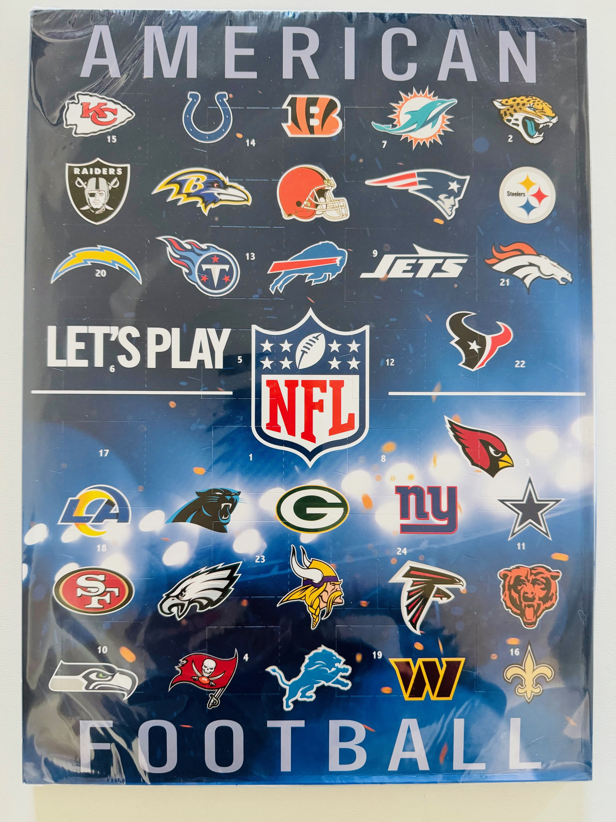 Windel Chocolate Advent Calendar: NFL Football teams FAN 1ct. - Walmart.com