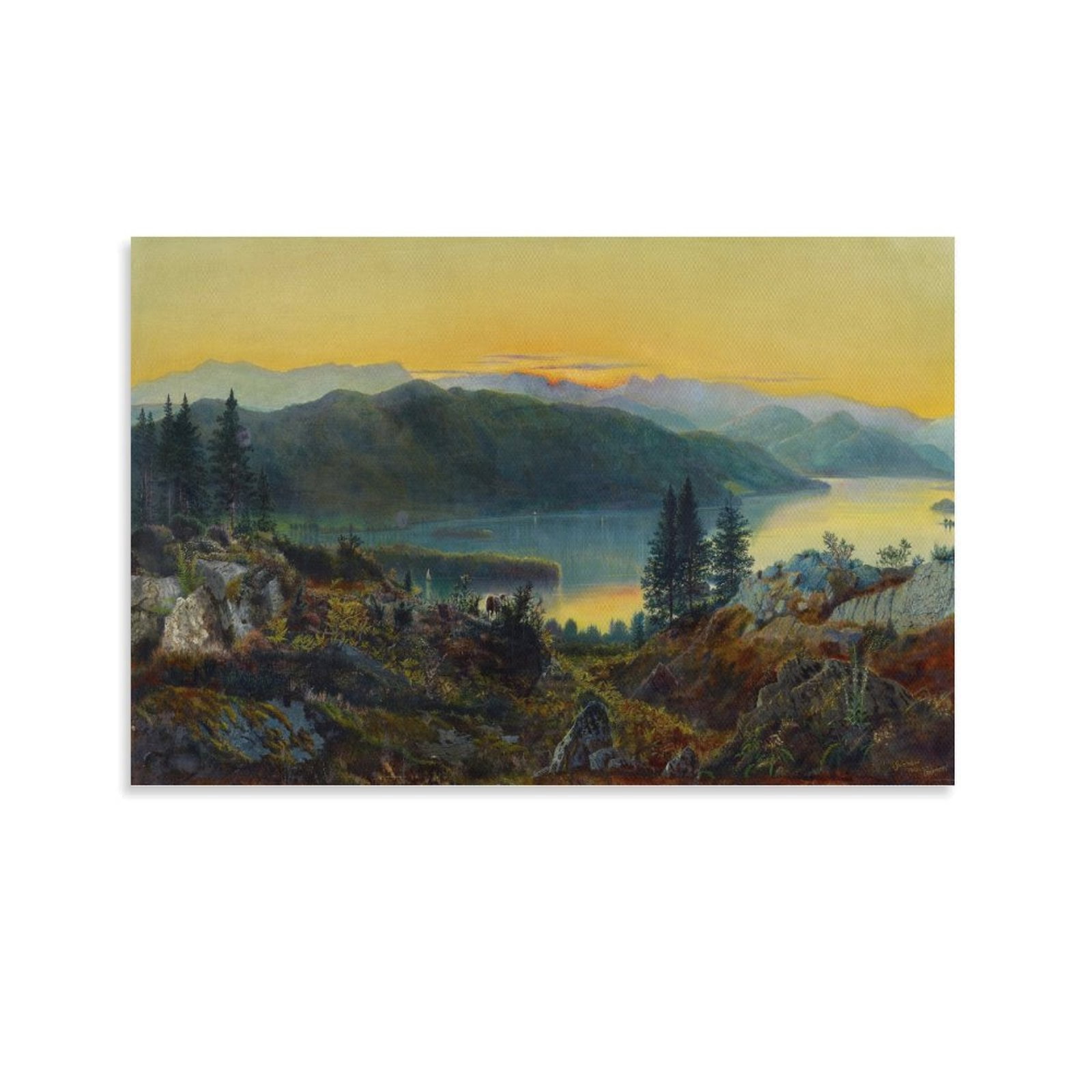 Windermere (1863)_John Atkinson Grimshaw Poster Gifts Canvas Painting ...