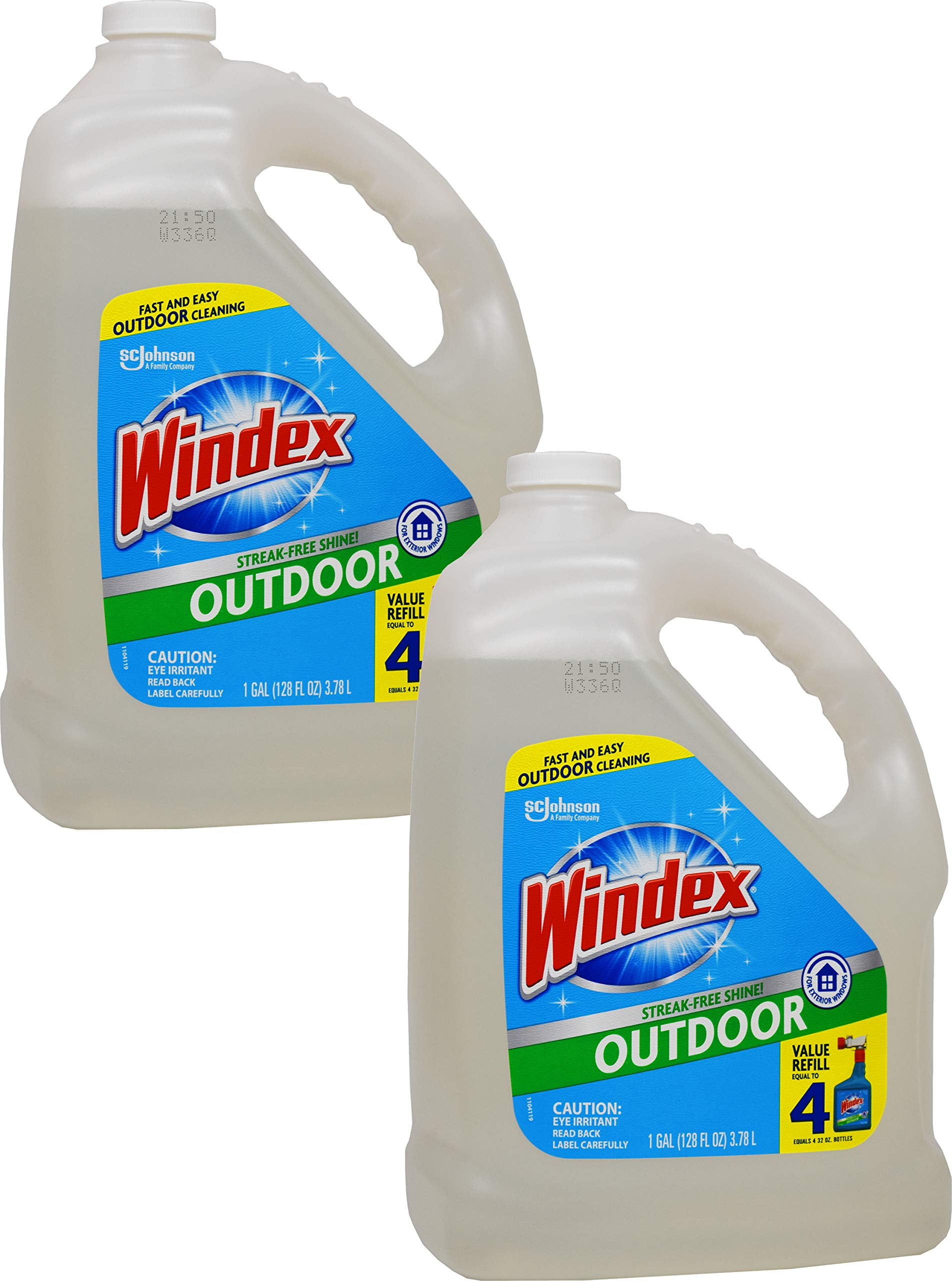 Windex Exterior Streak Free 128 oz Gallon, Original Scent Outdoor Glass ...
