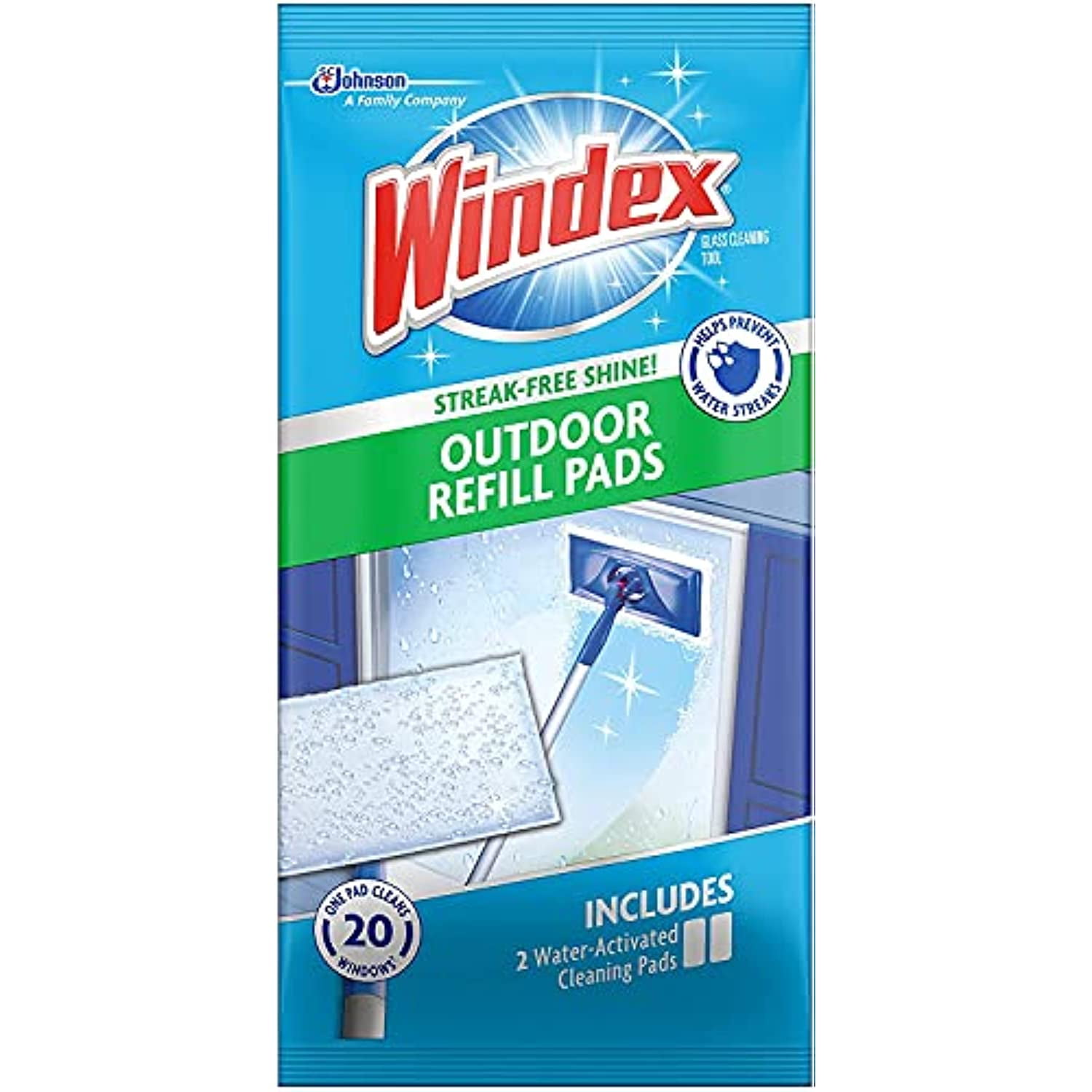 Windex 70118 Outdoor Window Cleaning Refill Pads, Spray Cleaner ...