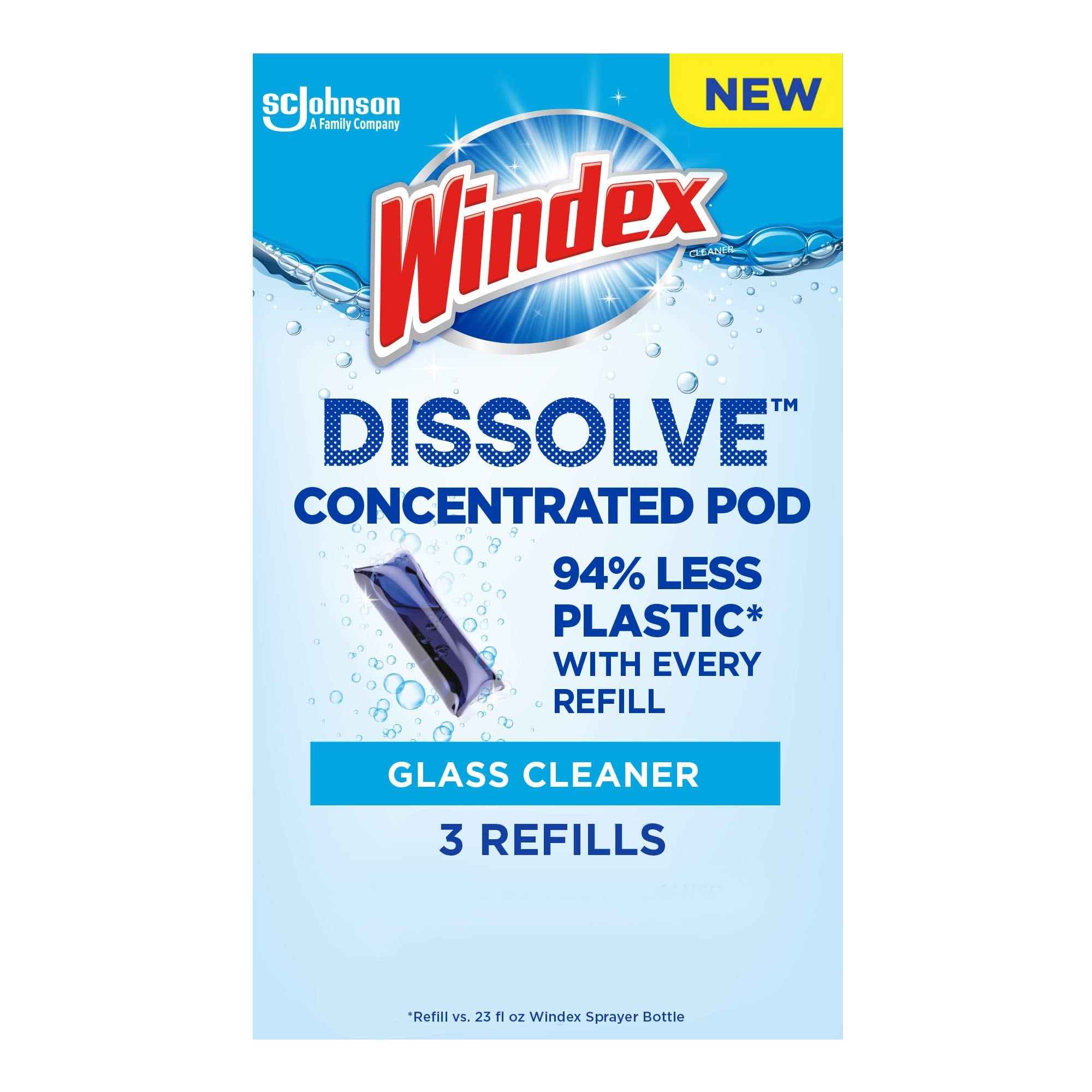 Windex Dissolve Concentrated Pods, Glass Cleaner Refill, 3 Count ...