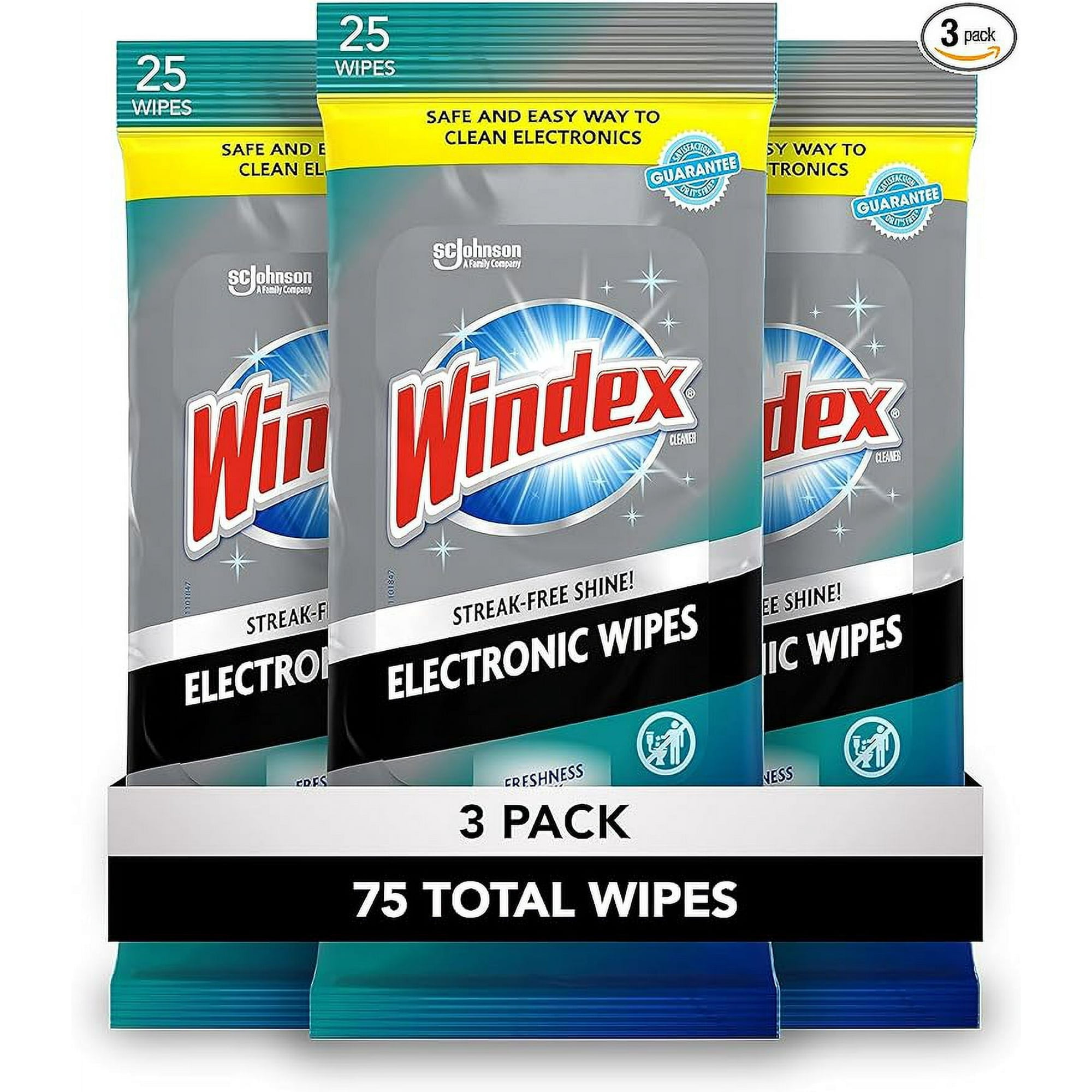 Windex Electronics Wipes, Pre-Moistened Screen Wipes Clean and Provide ...