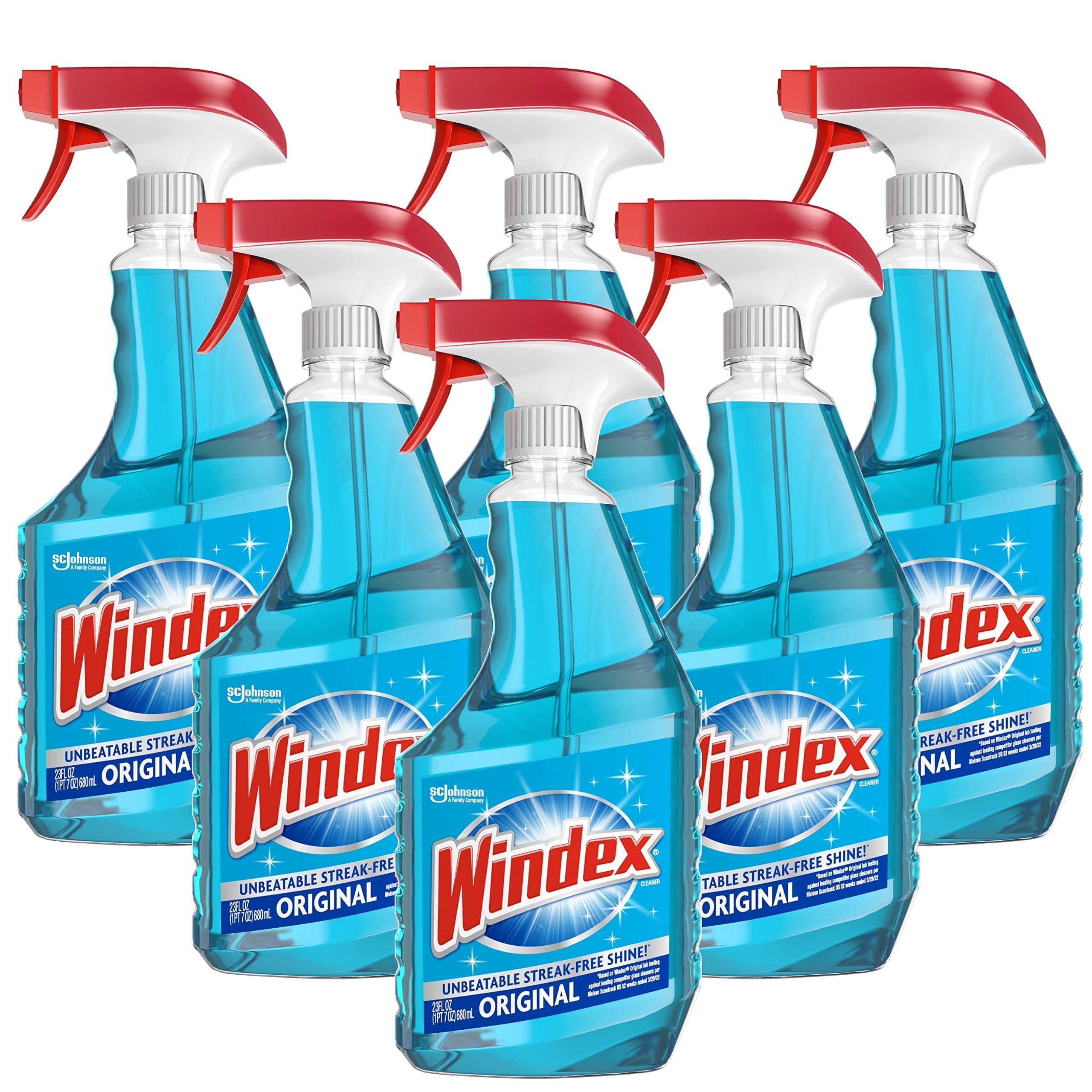 Windex Glass Cleaner Spray, Original Blue Window Cleaner Works on Smudges and Fingerprints ...