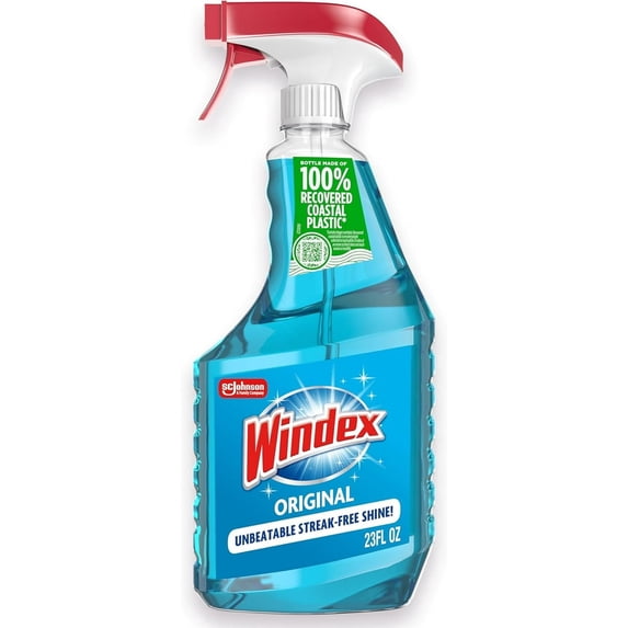 Windex® Glass & Window Cleaner, Original Blue, Spray Bottle, 23 fl oz ...