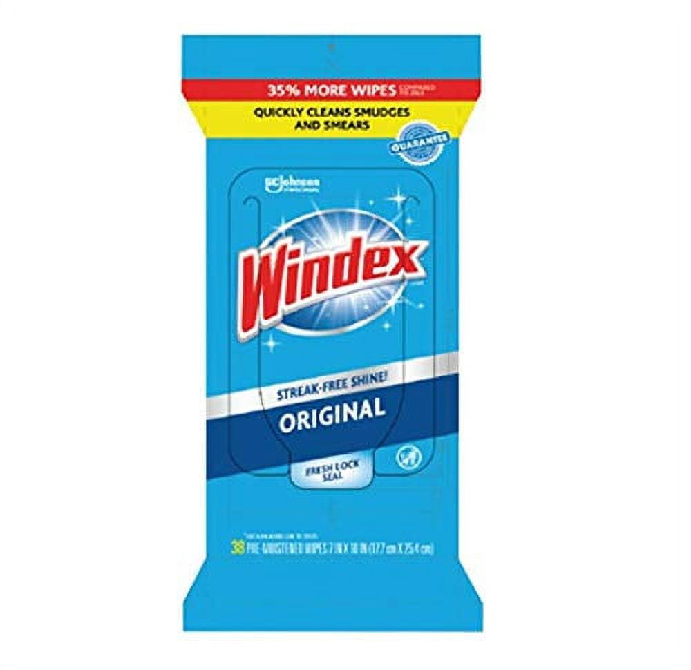 Windex Wipes Glass Cleaning Ammonia Free, Pre-Moistened Glass and ...