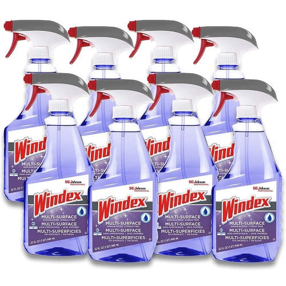 Windex Non-Ammoniated Glass/Multi Surface Cleaner, Fresh Scent, 32 oz Bottle, 8/Carton, Each ...