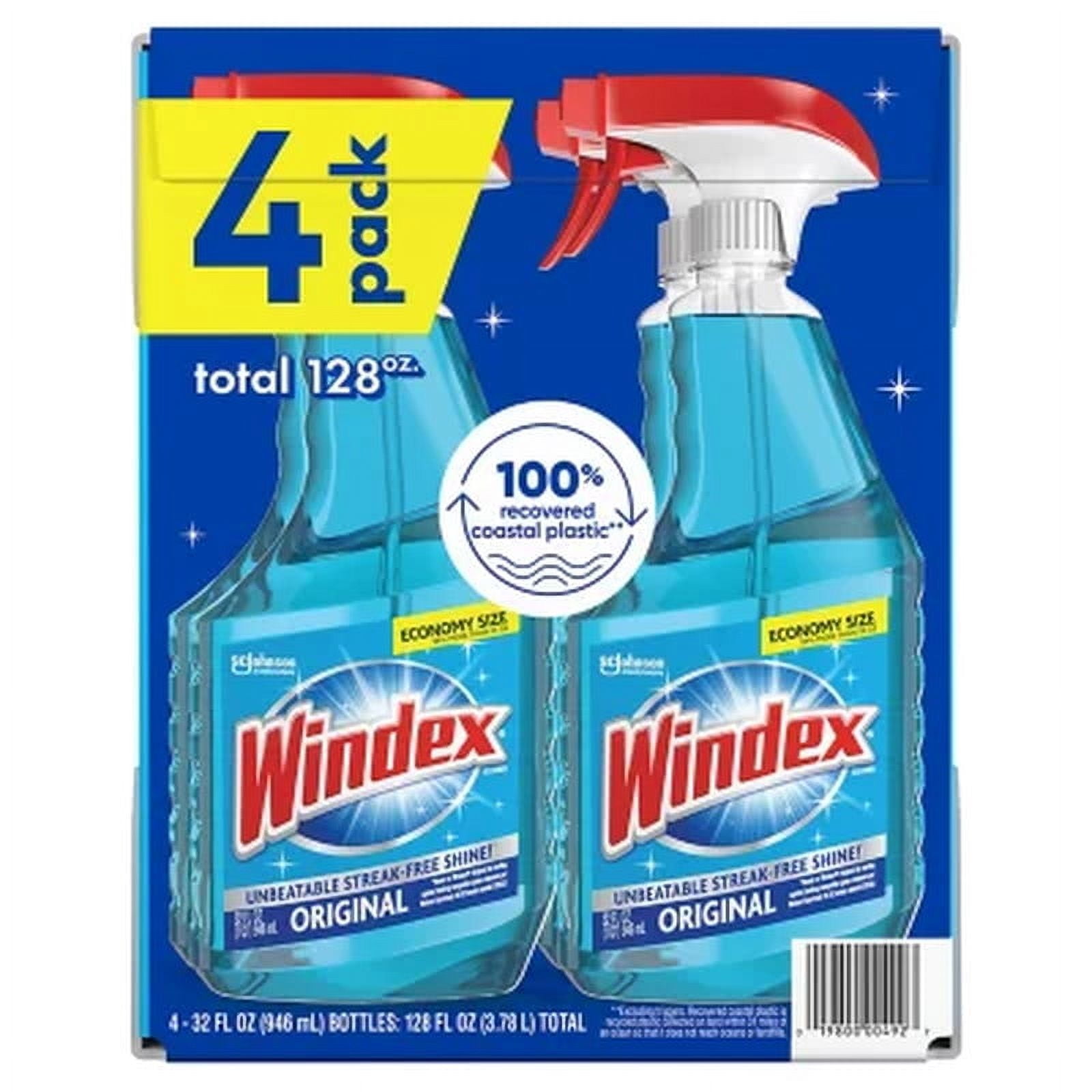 Windex Original Glass Cleaner 4x32 oz bottles, 128 oz Total - Walmart.com