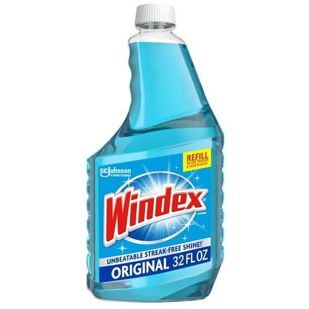 Windex® Original Glass Cleaner, Refill Bottle, 32 oz - Walmart Business ...