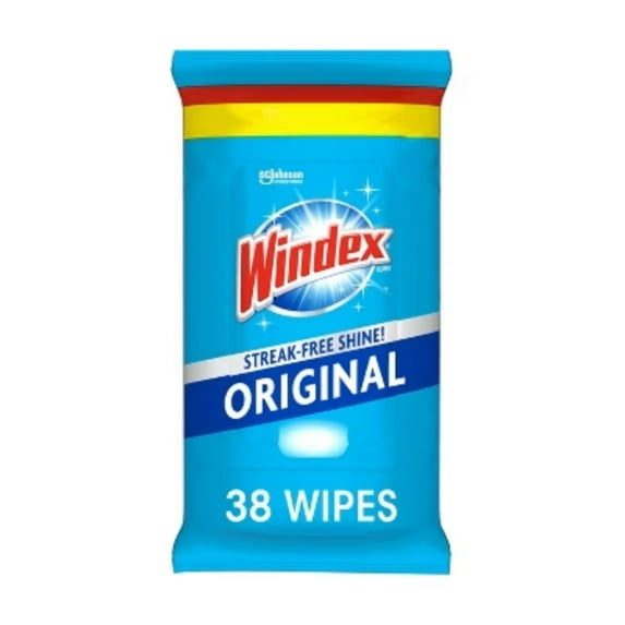 Windex Original Glass and Surface Pre-Moistened Wipes Window Cleaner ...