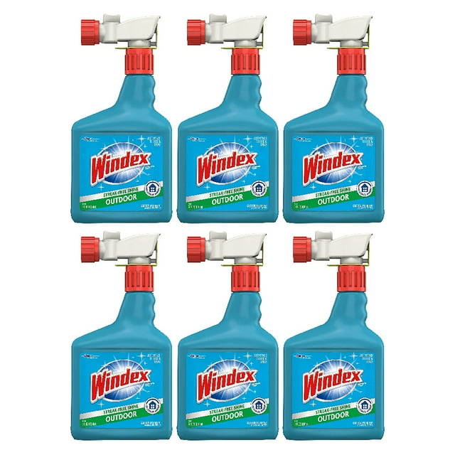 Windex Outdoor Glass and Patio Cleaner Spray Attach to Hose 32 oz, 6 ...