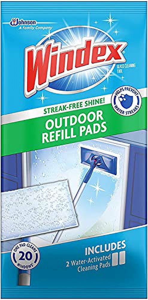 Windex Outdoor Cleaning Tool, Refill Pads 2 Count (Pack of 1) - Walmart.com