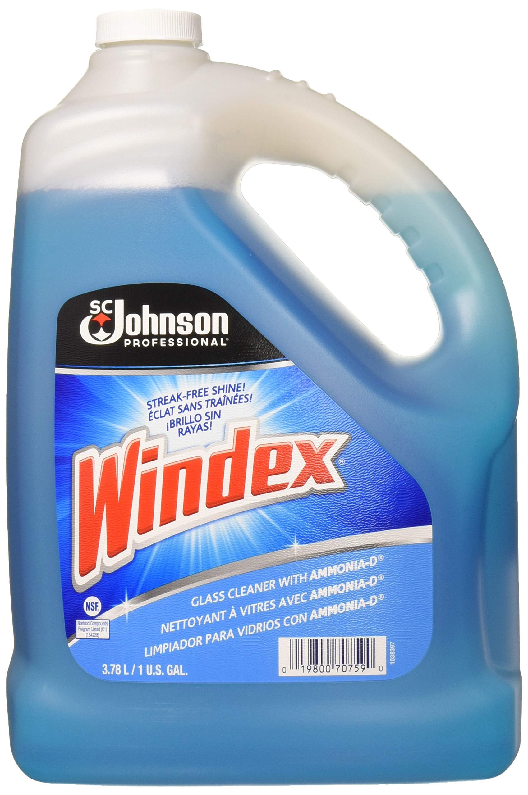 Windex Unscented Glass Cleaner, 1 Gallon Liquid Refill for Tile ...