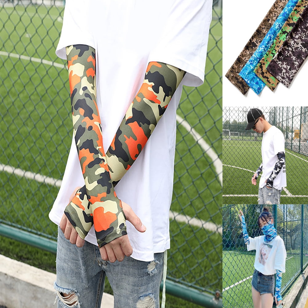 Windfall 1 Pair Camo Unisex UV Protection Sleeves Arm Cooling Sleeves ...