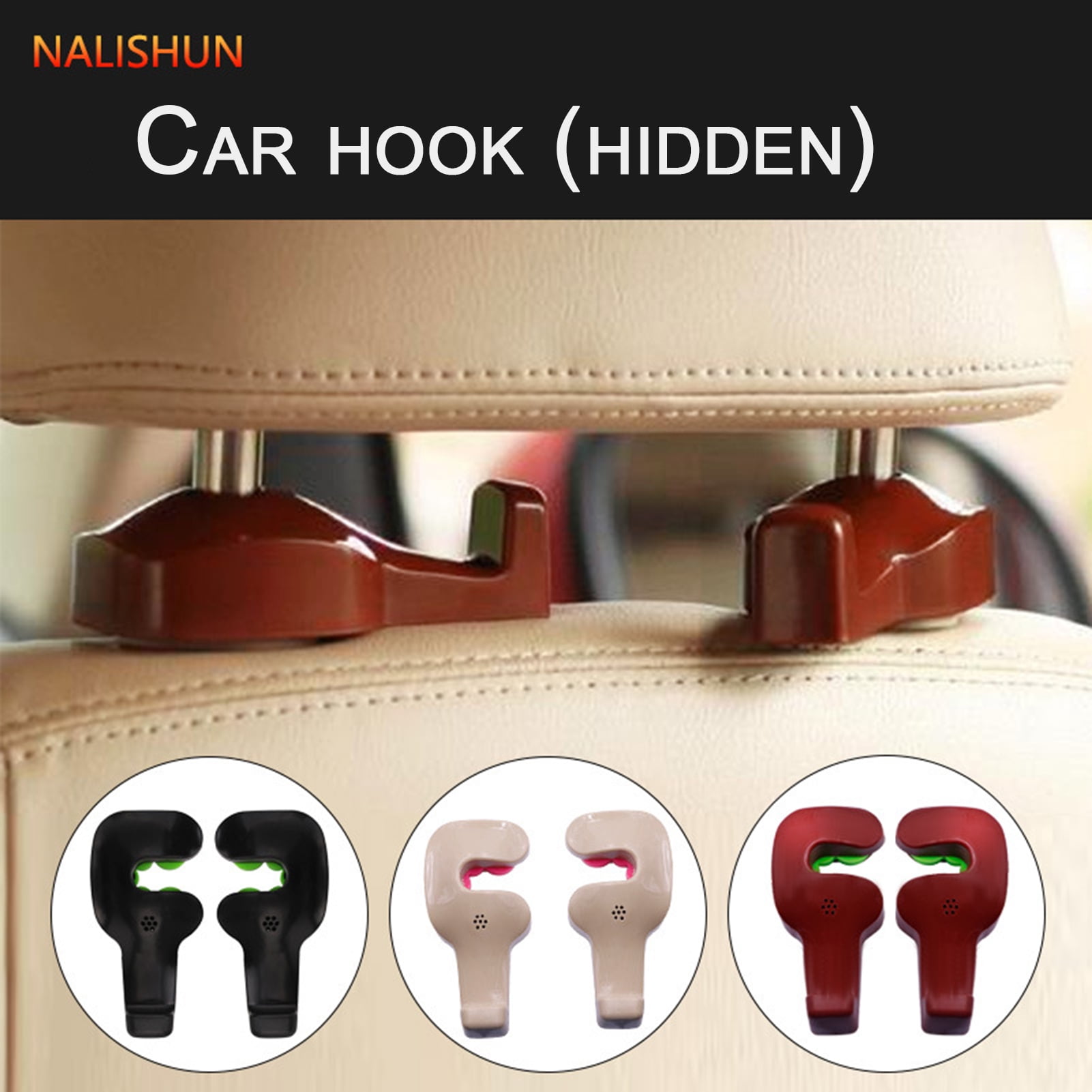 Windfall 1 Pair Universal Car Seat Bag Hook Multi-use Vehicle Concealed ...