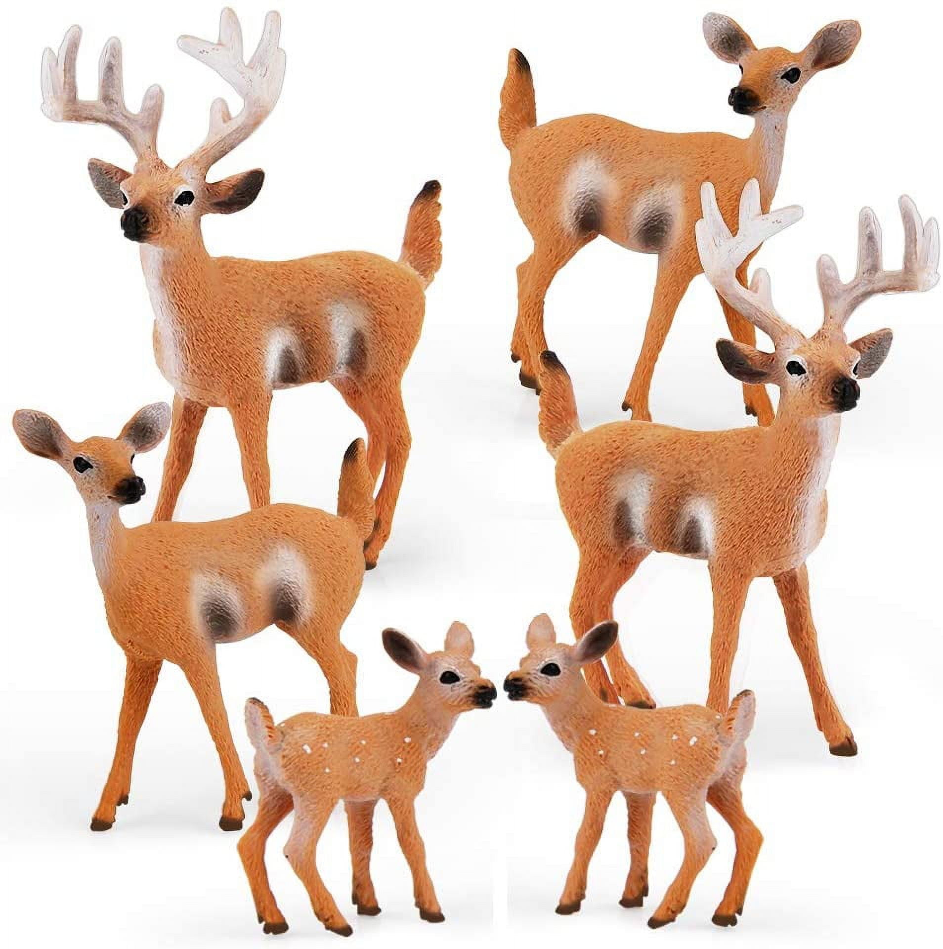 Windfall 1 Pcs Forest Animals Figure Toys,Realistic Toy Deer Figure ...