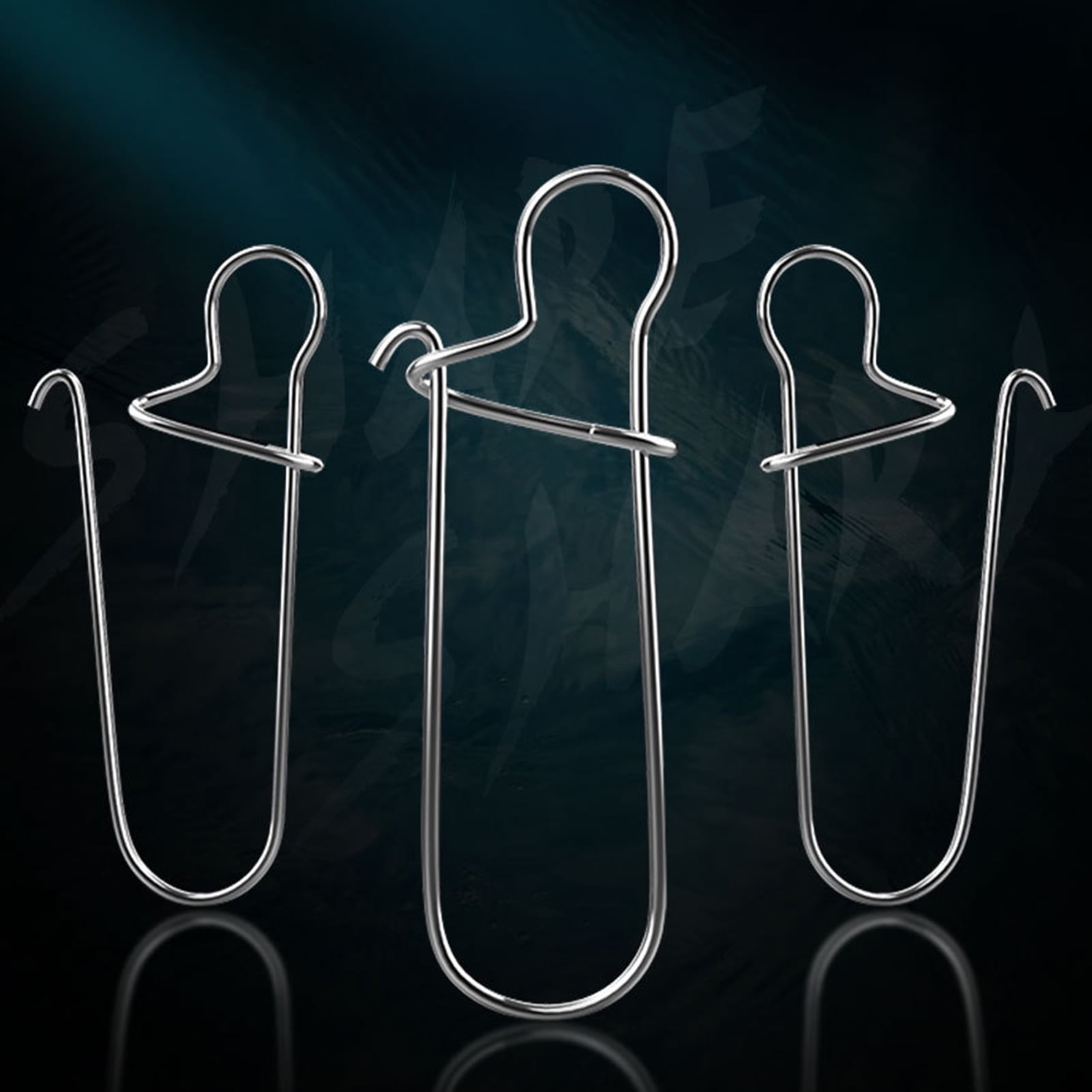 Windfall 100Pcs Lure Fishing Connector Stainless Steel Dual Lock Snaps ...