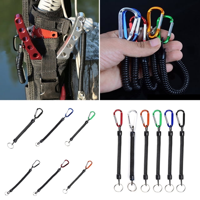 Windfall 1Pc Fishing Lanyard Theftproof Spring Coil Cord Keyring ...