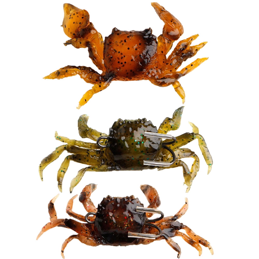 Windfall 1Pcs/6Pcs Artificial Crab Baits, 3D Simulation Crab Soft Lures ...