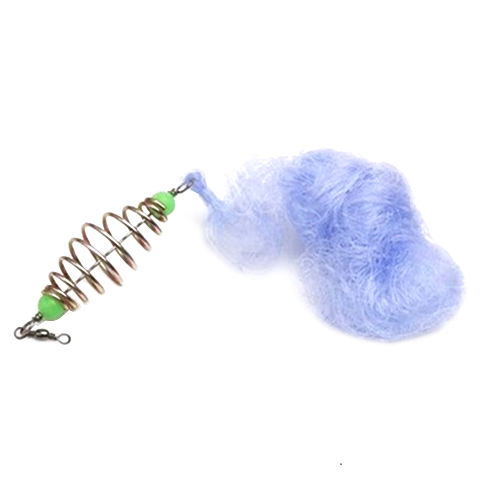 Windfall 1Pcs Blue Fishing Net Trap Mesh Luminous Bead Metal Spring ...