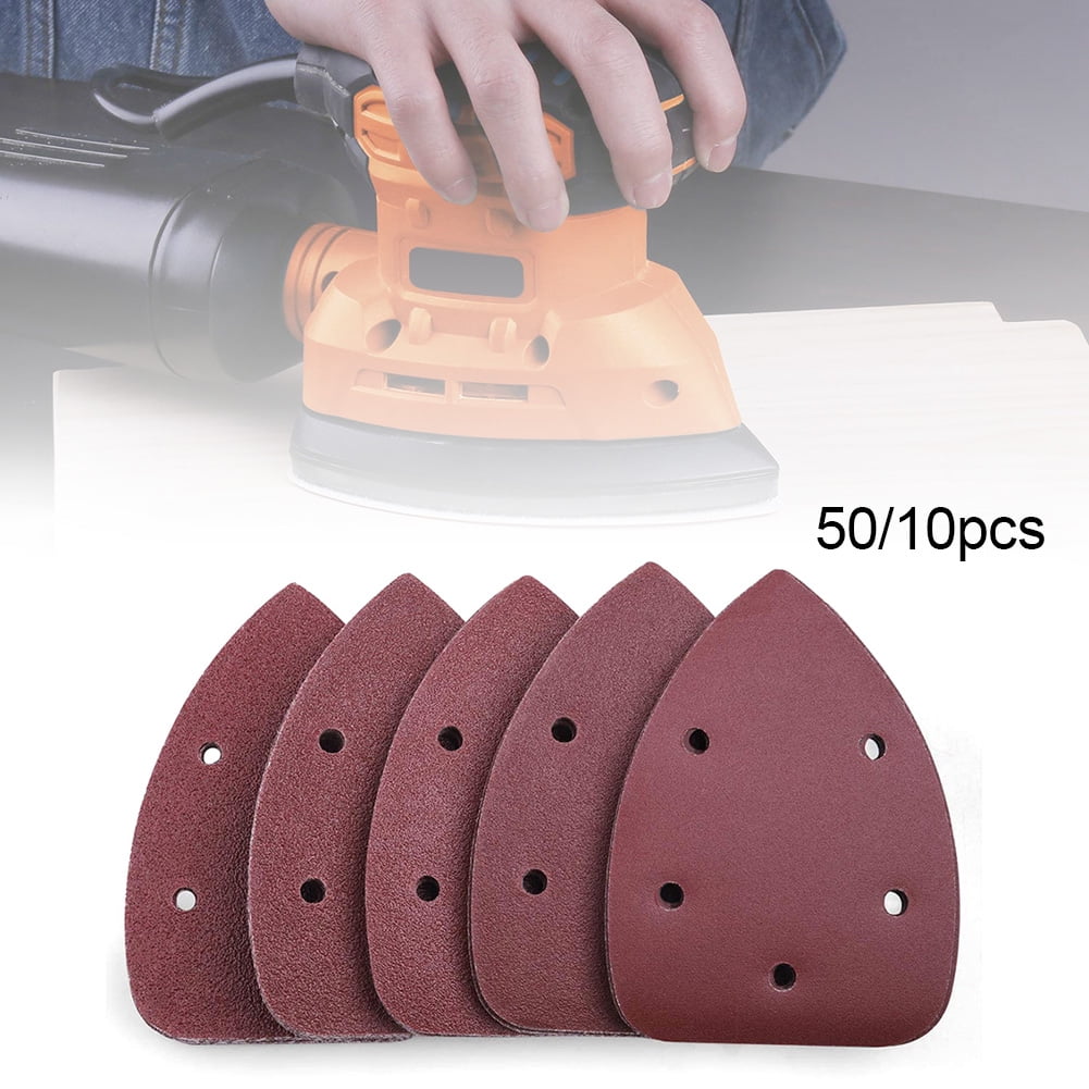 Windfall 50/100Pcs 40 320 Triangle Polishing Sandpaper Buffering ...