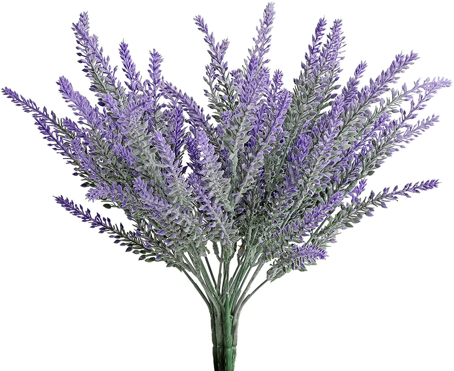 Windfall Artificial Lavender Fake Flowers Stems - 2Pcs 5-fork Faux ...