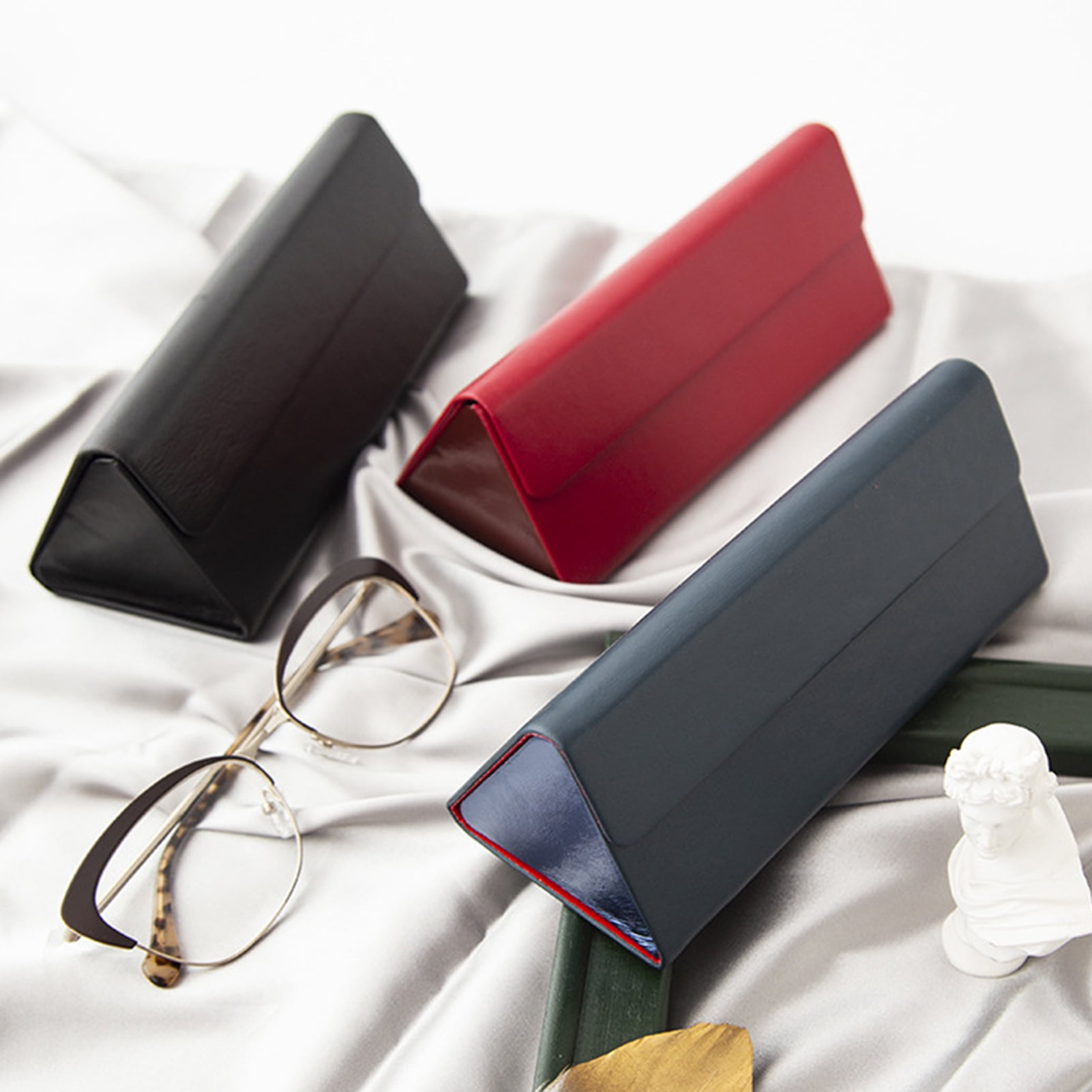 Windfall Eyeglasses Case Triangle Shape Magnet - Foldable Holder Well ...