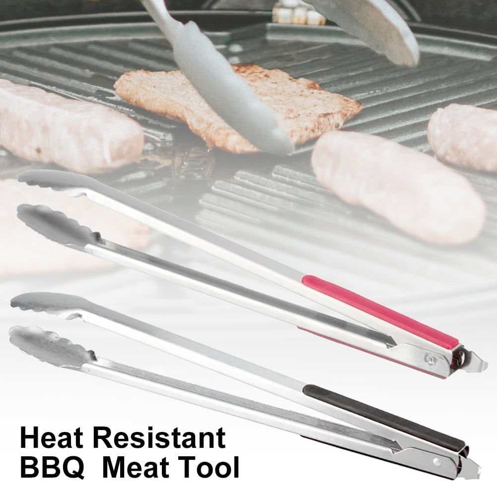 Windfall Grilling Tools BBQ Tongs - Heavy Duty Barbecue Tong w Acacia Wood Grips - 16 Inch Long ...