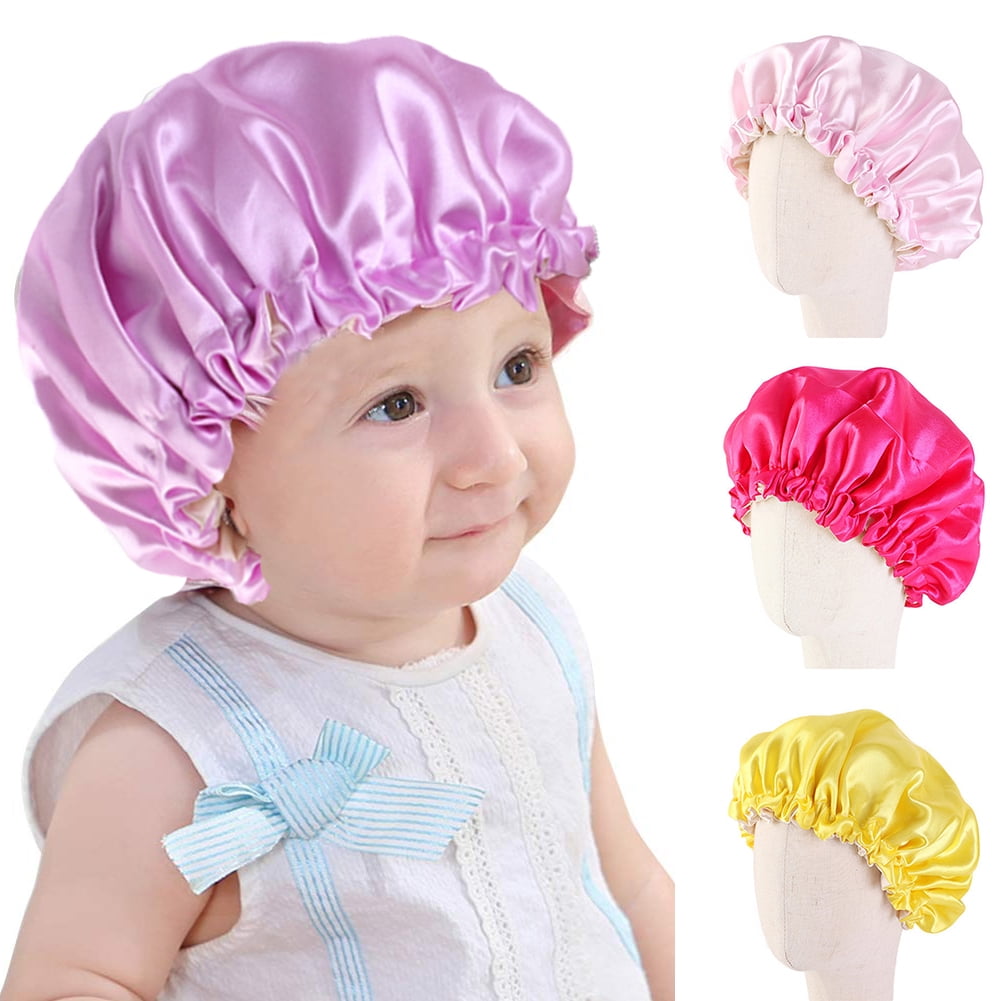 Windfall Kids Satin Bonnet Sleeping Cap Adjustable Sleep Bonnet with ...