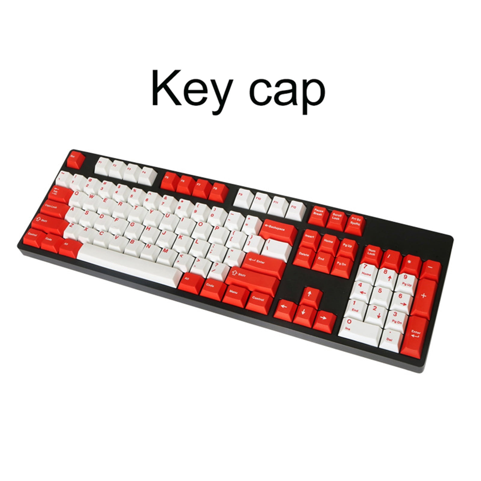 Windfall PBT Keycaps 104Pcs Key Caps Red White Keyboard Accessory ...