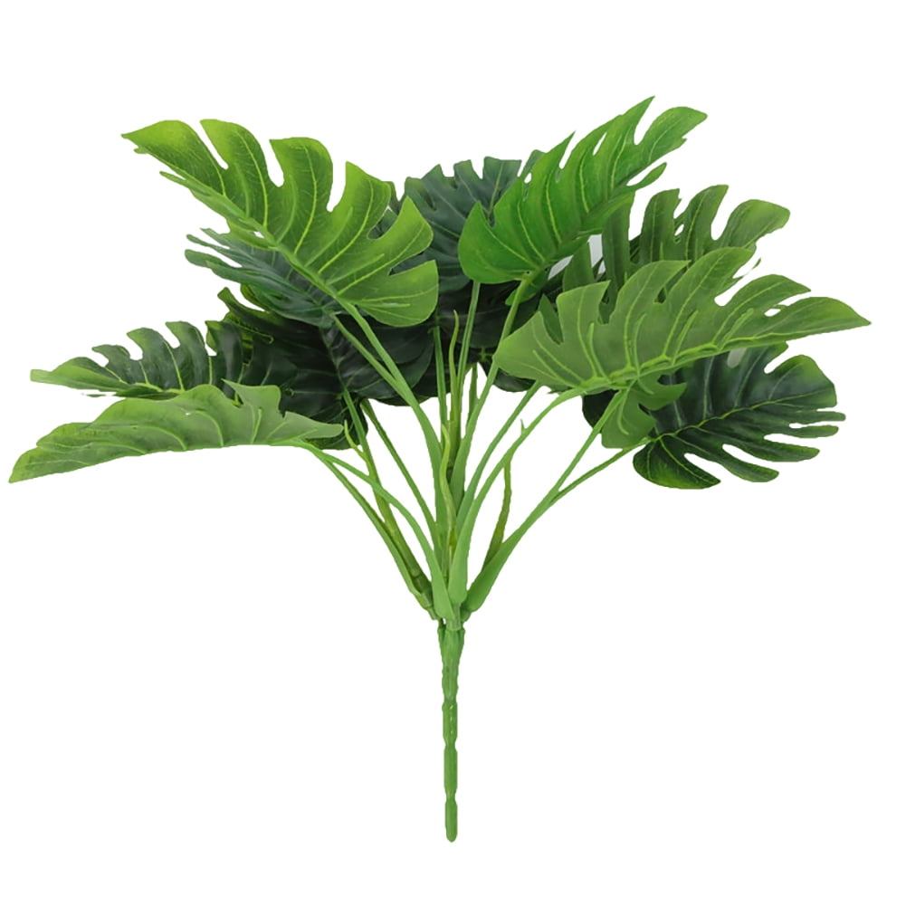 Windfall Palm Leaves Artificial Tropical Monstera - Green Fake Palm ...