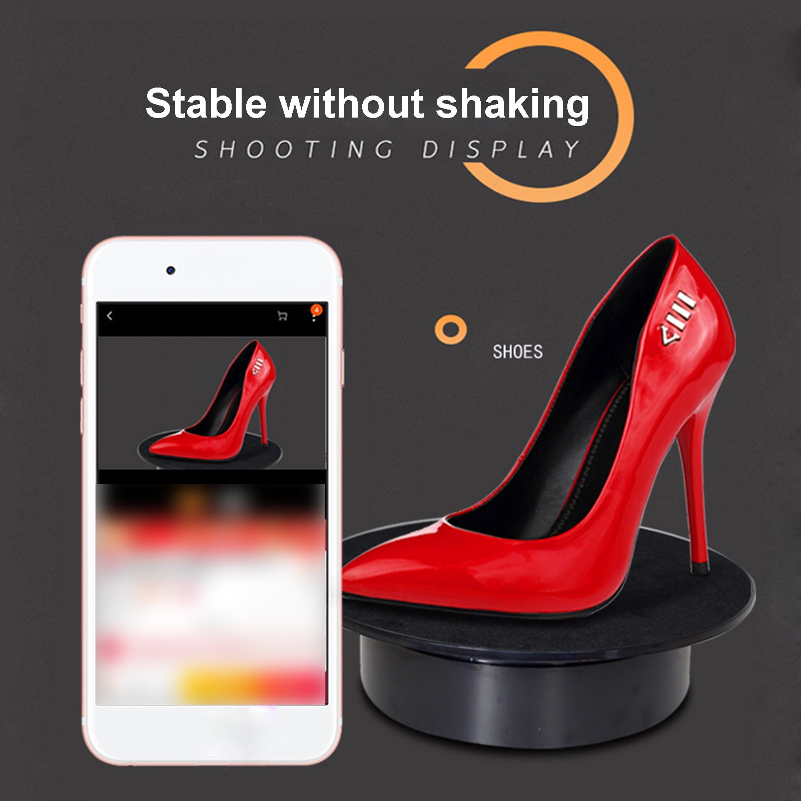 Windfall Photo Shooting Stand Rotatable USB Battery Powered Turntable Electric Rotating Table ...