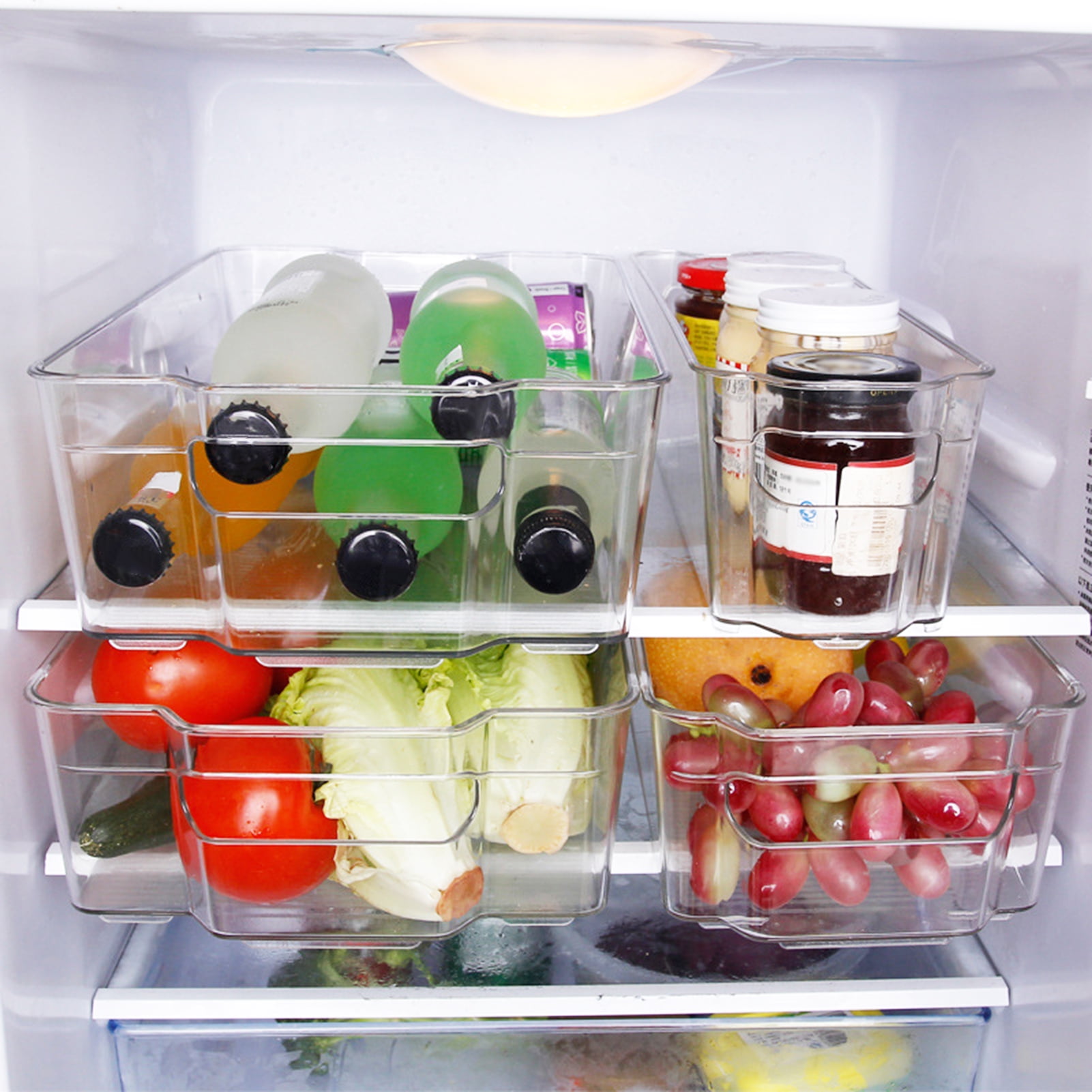 Windfall Plastic Kitchen Pantry Cabinet Refrigerator Freezer Food ...