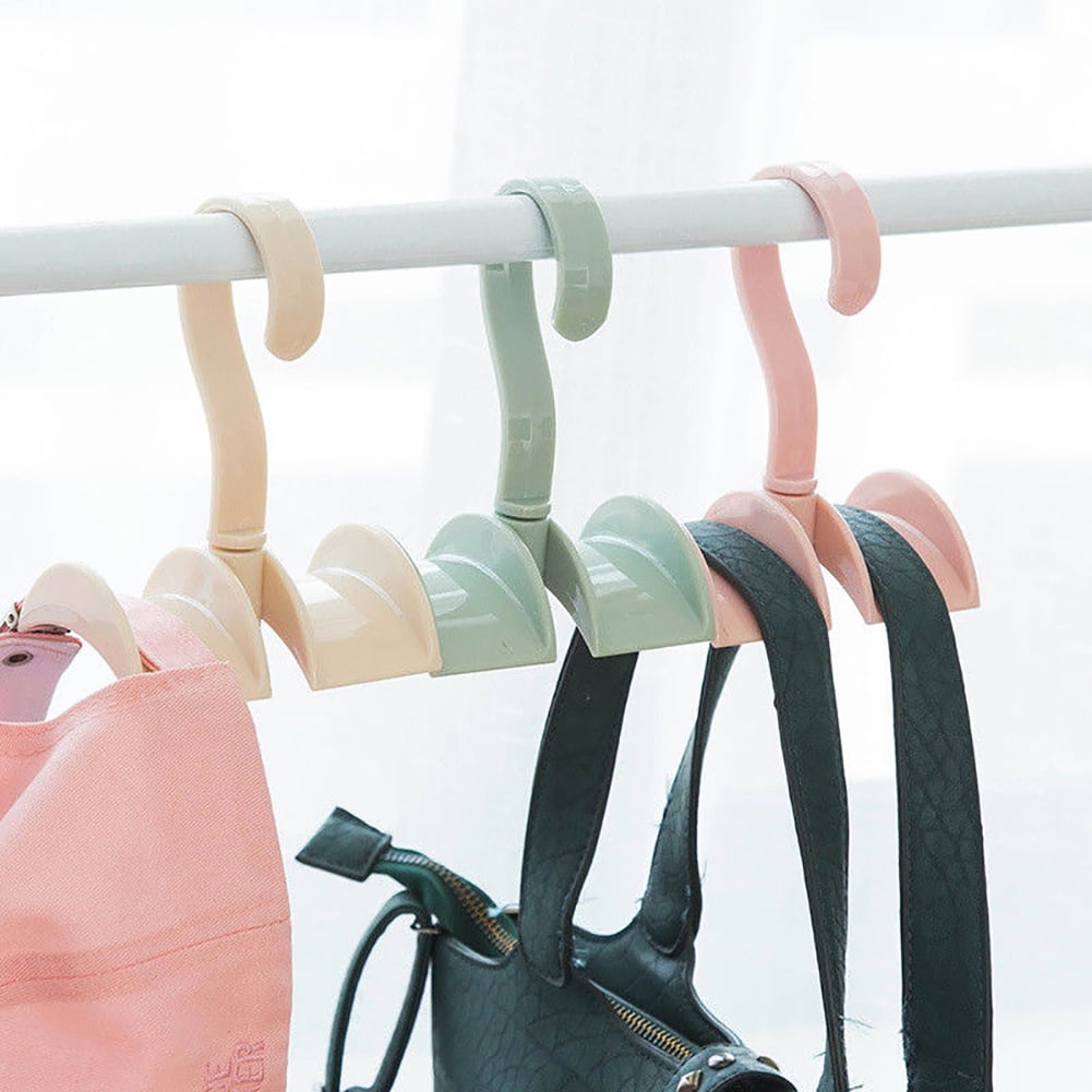 Windfall Practical Closet Organizer Rod Hanger Rotating Handbag Hanger ...