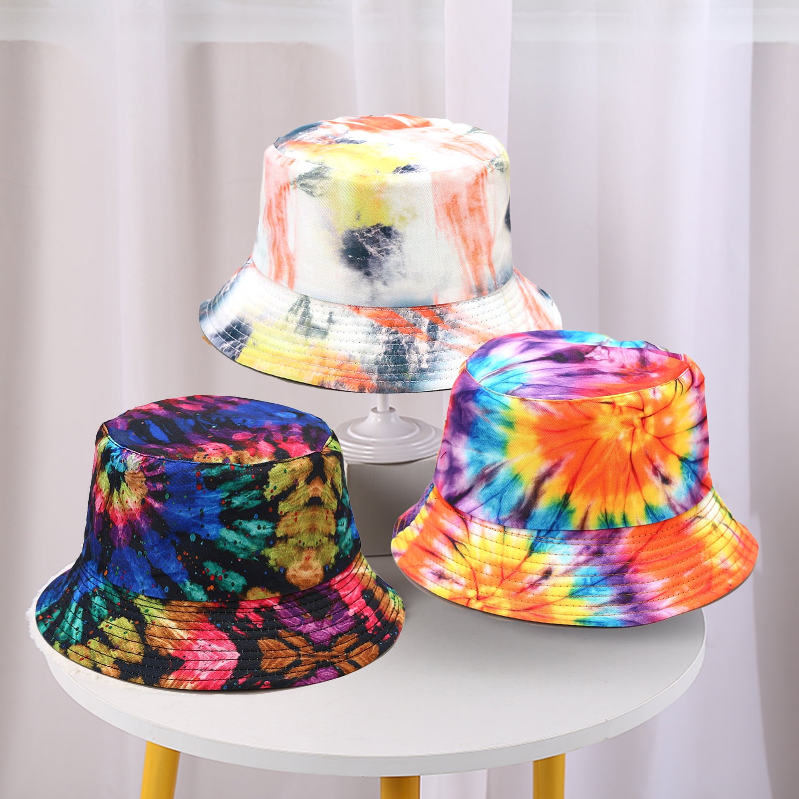 Windfall Sun Hat Tie-die Printed Reversible Double-sided Men and Women ...