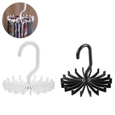Closet Complete 2pk Rotating Hanger, Black Hook Twirling Tie Rack, Belt ...
