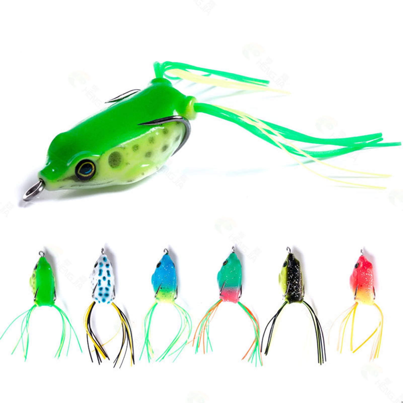 Windfall Topwater Frog Lures, Artificial Frog Fishing Lure Kit with ...