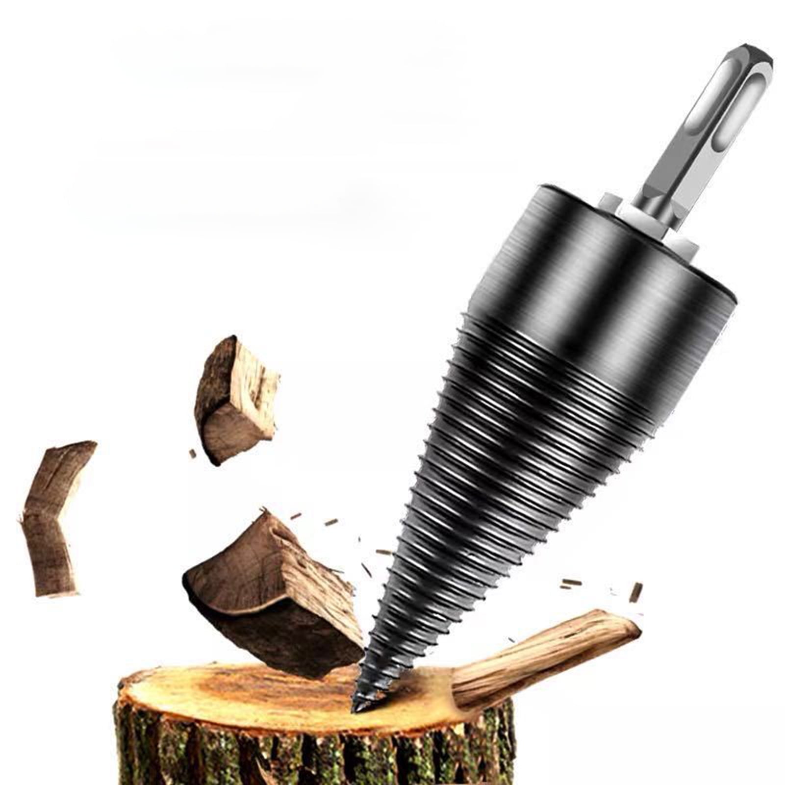 Windfall Wood Splitter Drill Bit 32mm/42mm Conical Steel Firewood ...