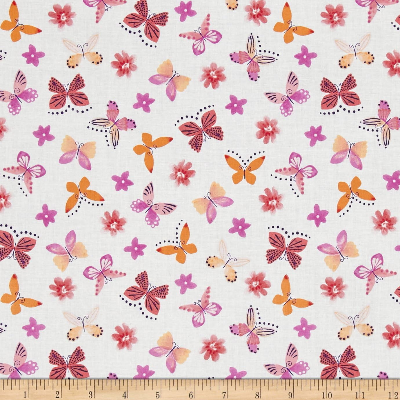 Windham Quilt Fabrics Painted Wings Mini Butterflies Quilt white 100% ...