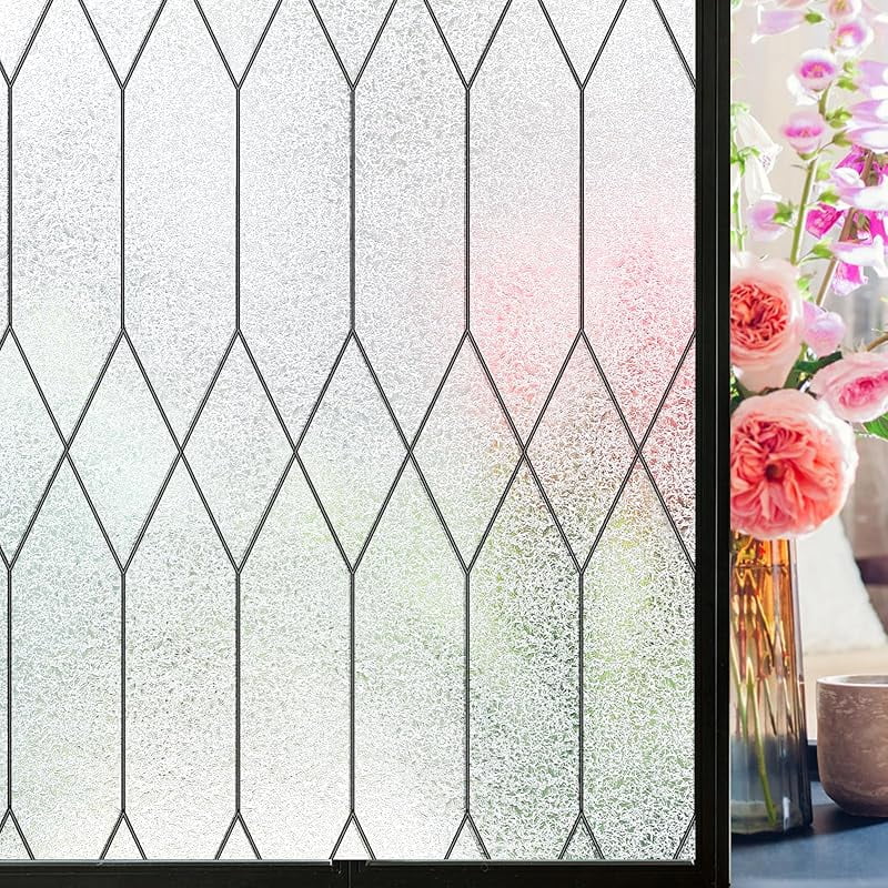 Windimiley Window Privacy Film Stained Glass Frosted Glass Window ...