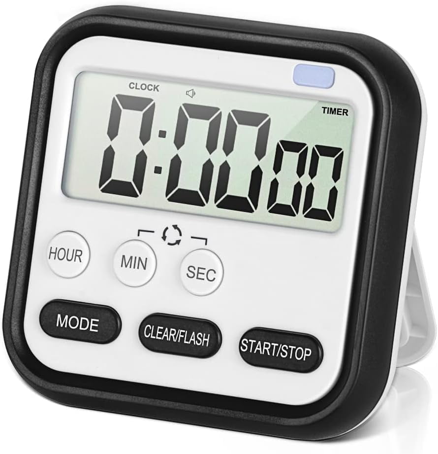 Windkart Digital Kitchen Timer Stopwatch Large Digits Loud Alarm ...