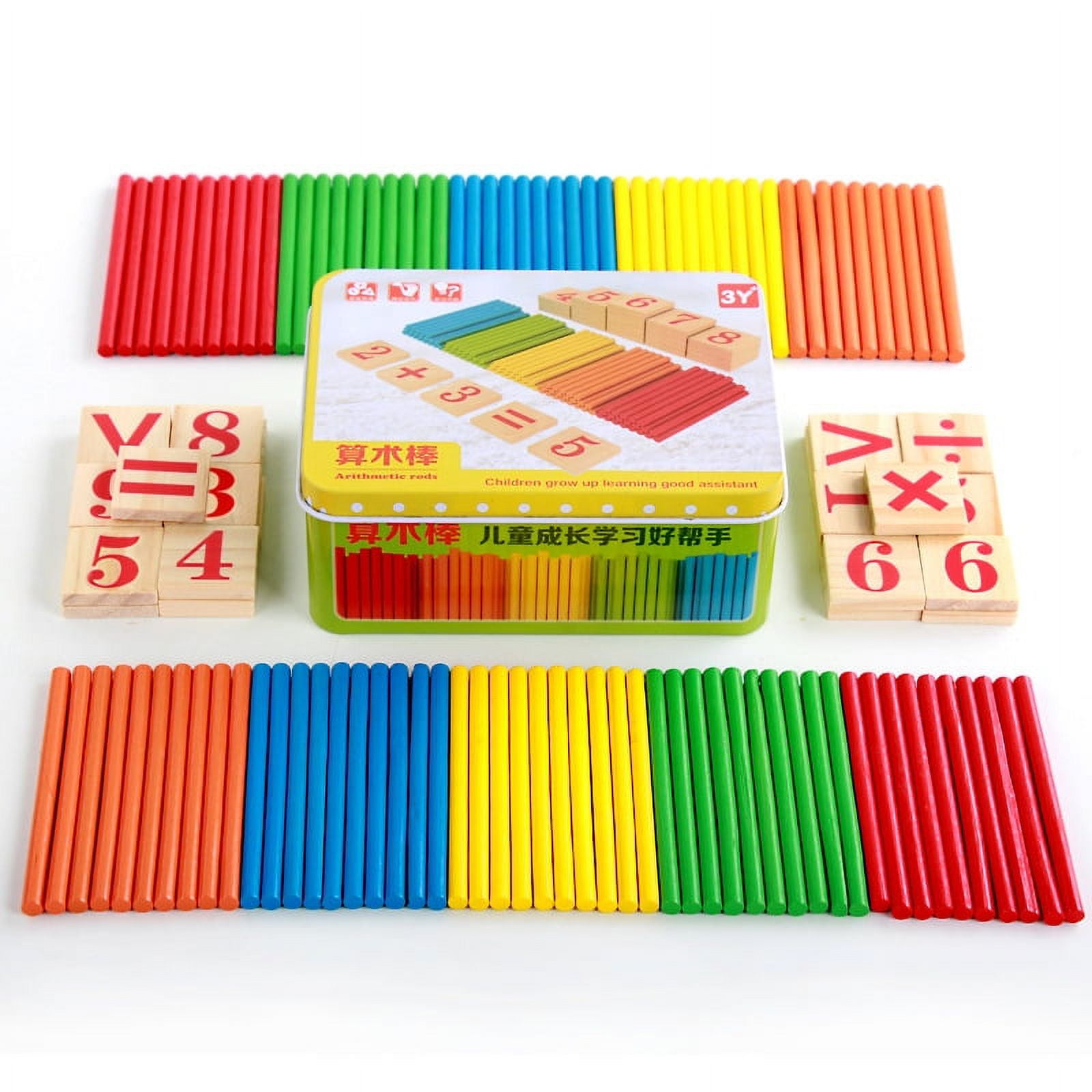 Windlim Math Sticks 100 PCS Counting Number Blocks Montessori Learning ...