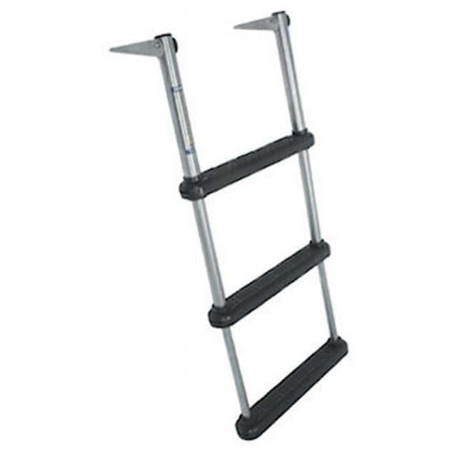 Windline Wide Over Platform Telescoping 3-Step Ladder with Plastic ...
