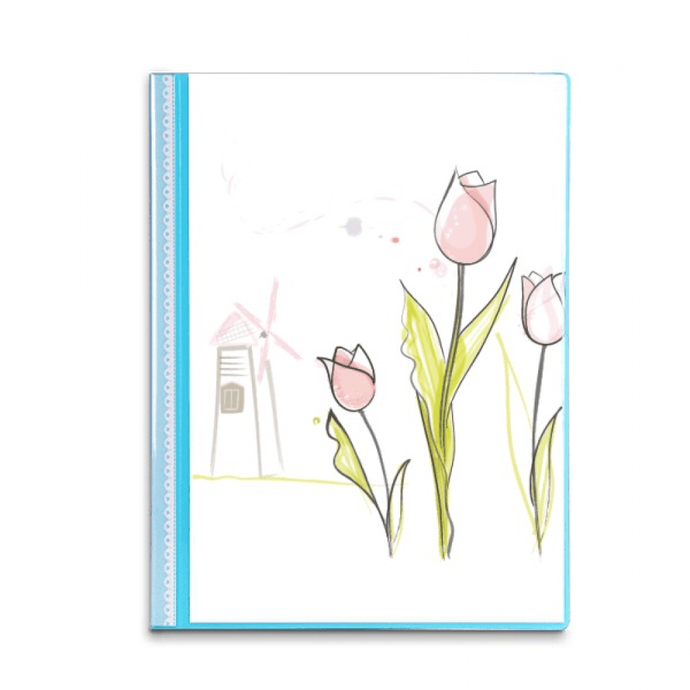Windll Tulip House Greenery Flower Book Sheet Protectors Portfolio ...