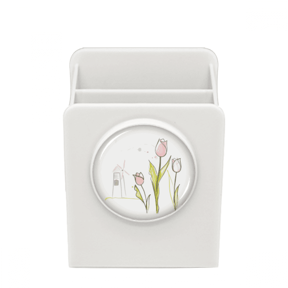 Windll Tulip House Greenery Flower Desk Pencil Holder Cup Pen Organizer ...