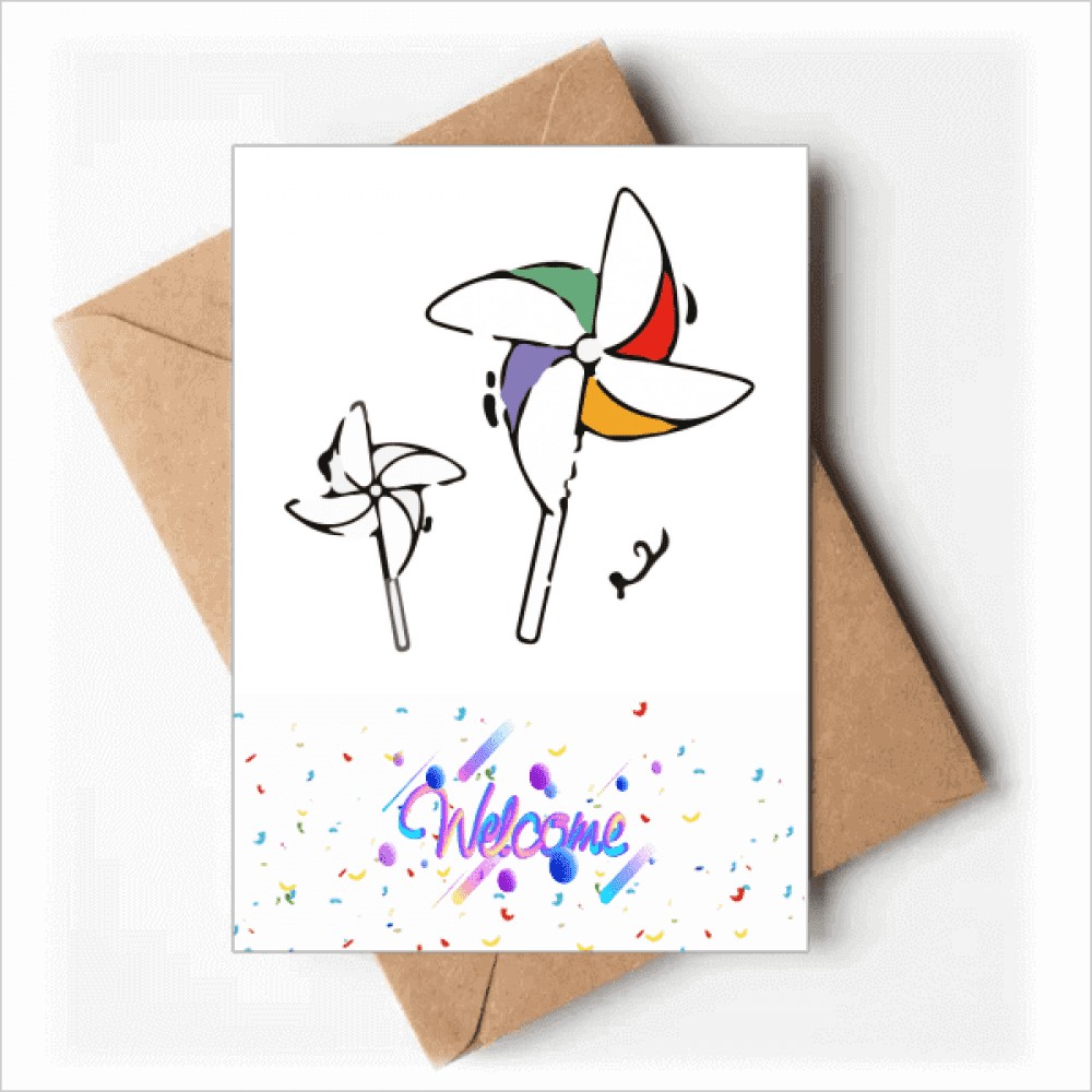 Windll Weather Wind Illustration Pattern Welcome Back Greeting Cards ...