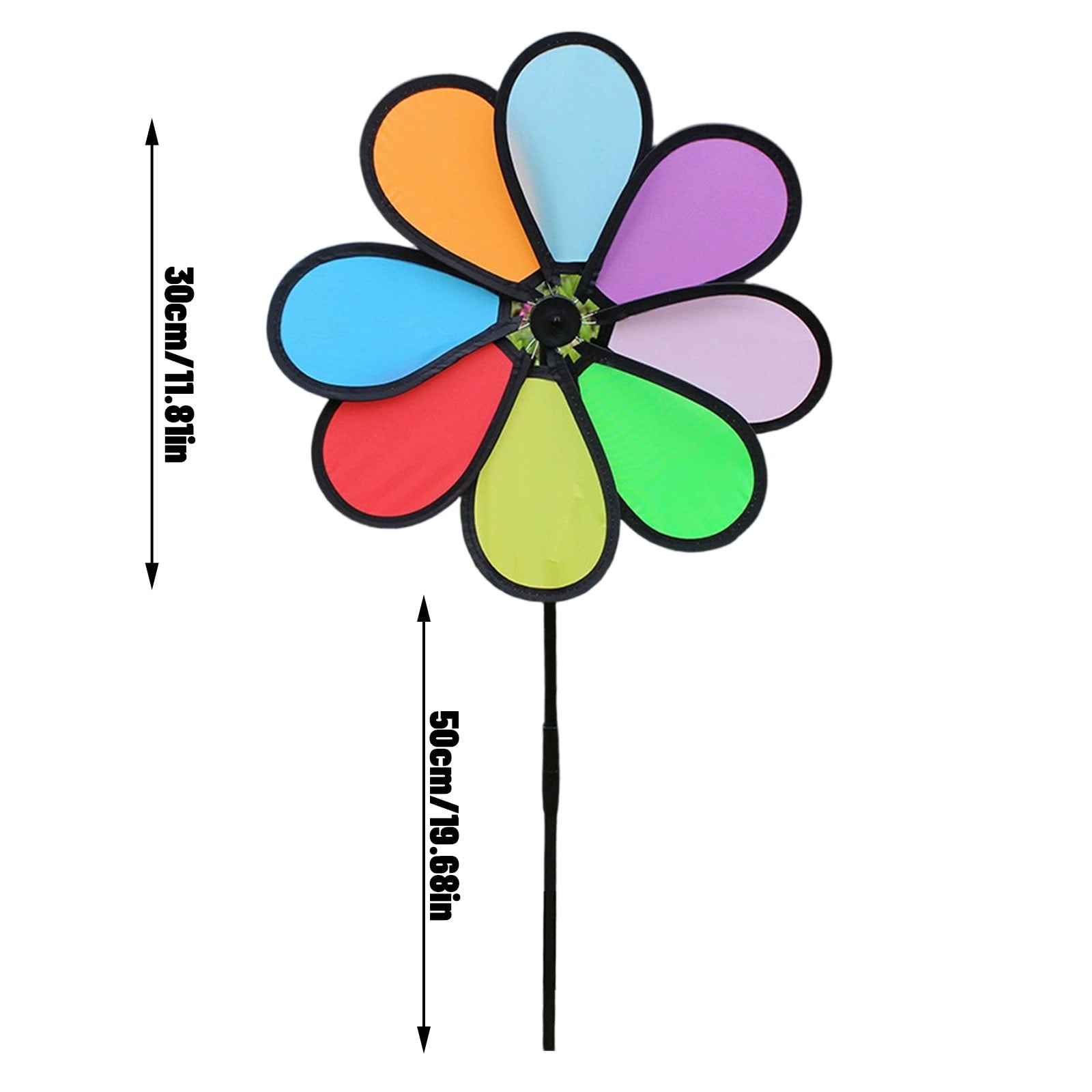 Windmill, 1PCS Garden Wheel Spinner, DIY Pinwheel, 11.8inch Colorful ...