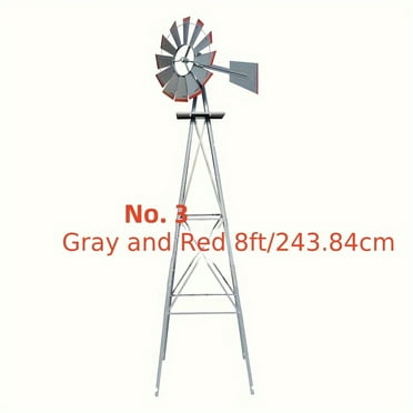 Zimtown 8FT Windmill Ornamental, Weather Resistant Metal for Home ...